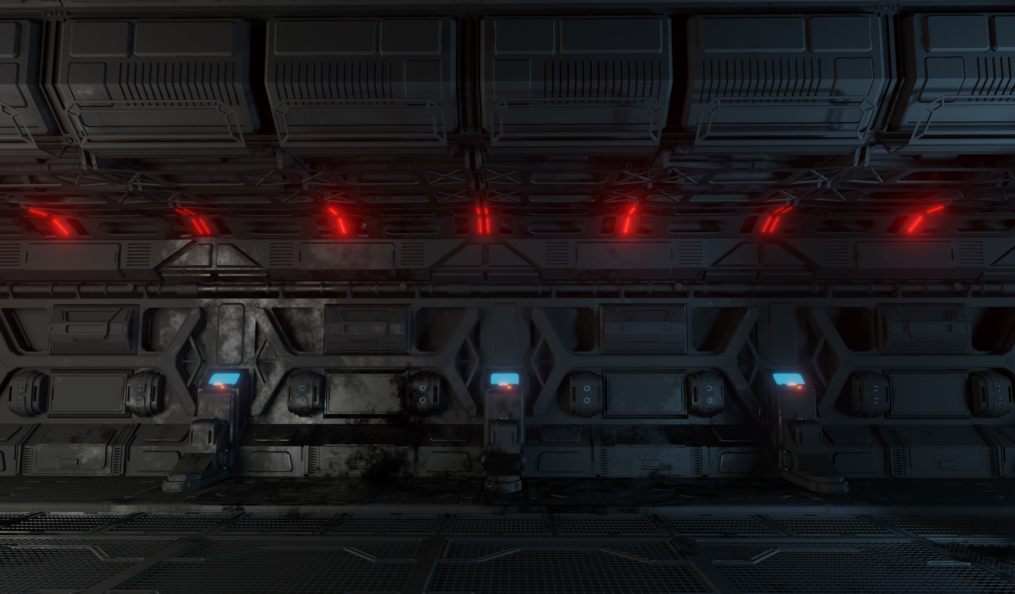 Sci-fi laboratory work room 3D model | CGTrader