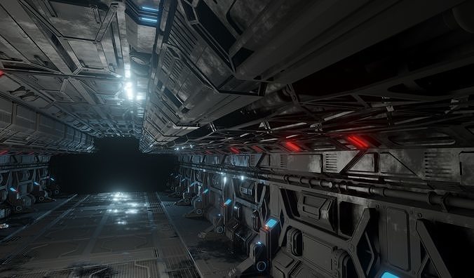 Sci-fi laboratory work room 3D model | CGTrader