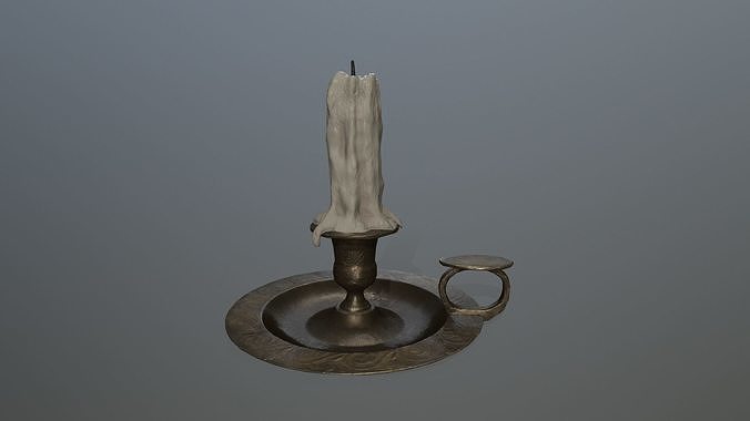 3D model Candlestick candle VR / AR / low-poly | CGTrader