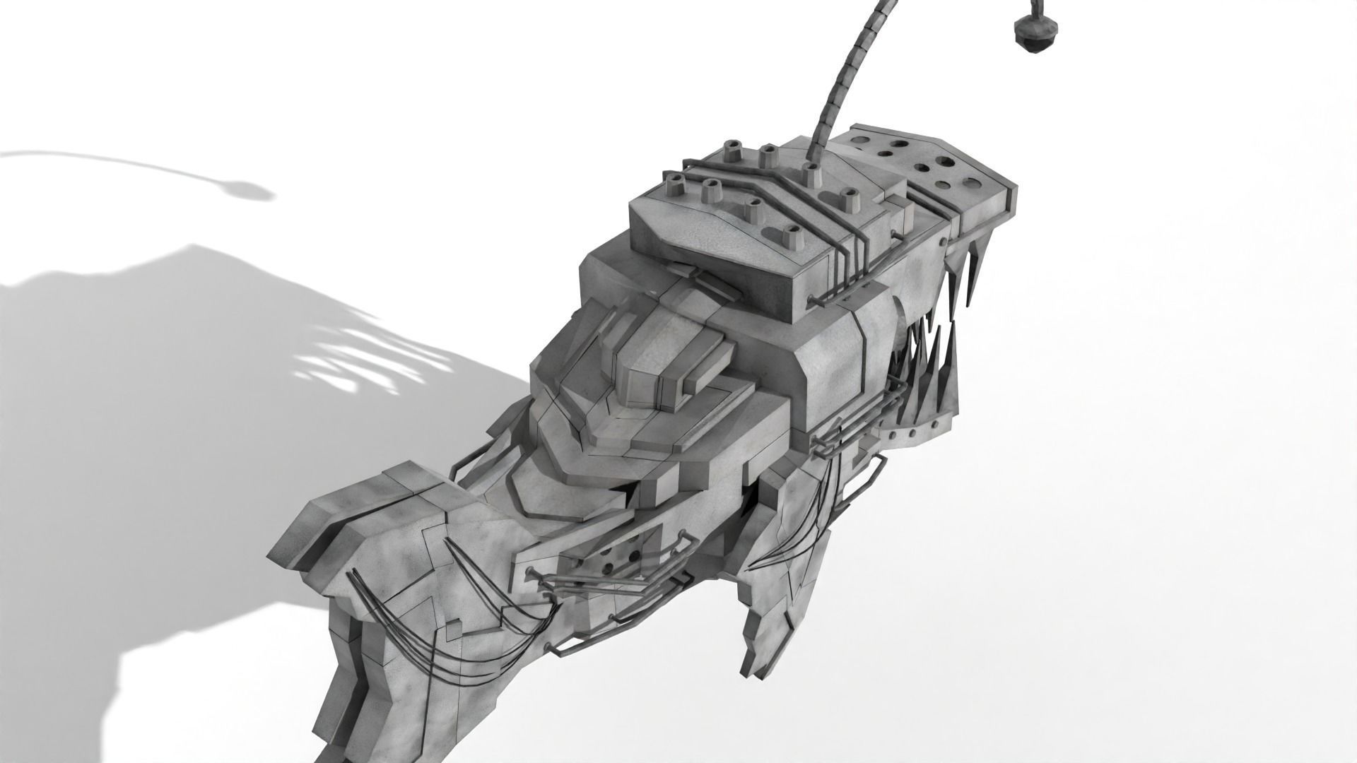 3D model Sci fi Creatures Fish SA-2 - Low Poly VR / AR / low-poly ...