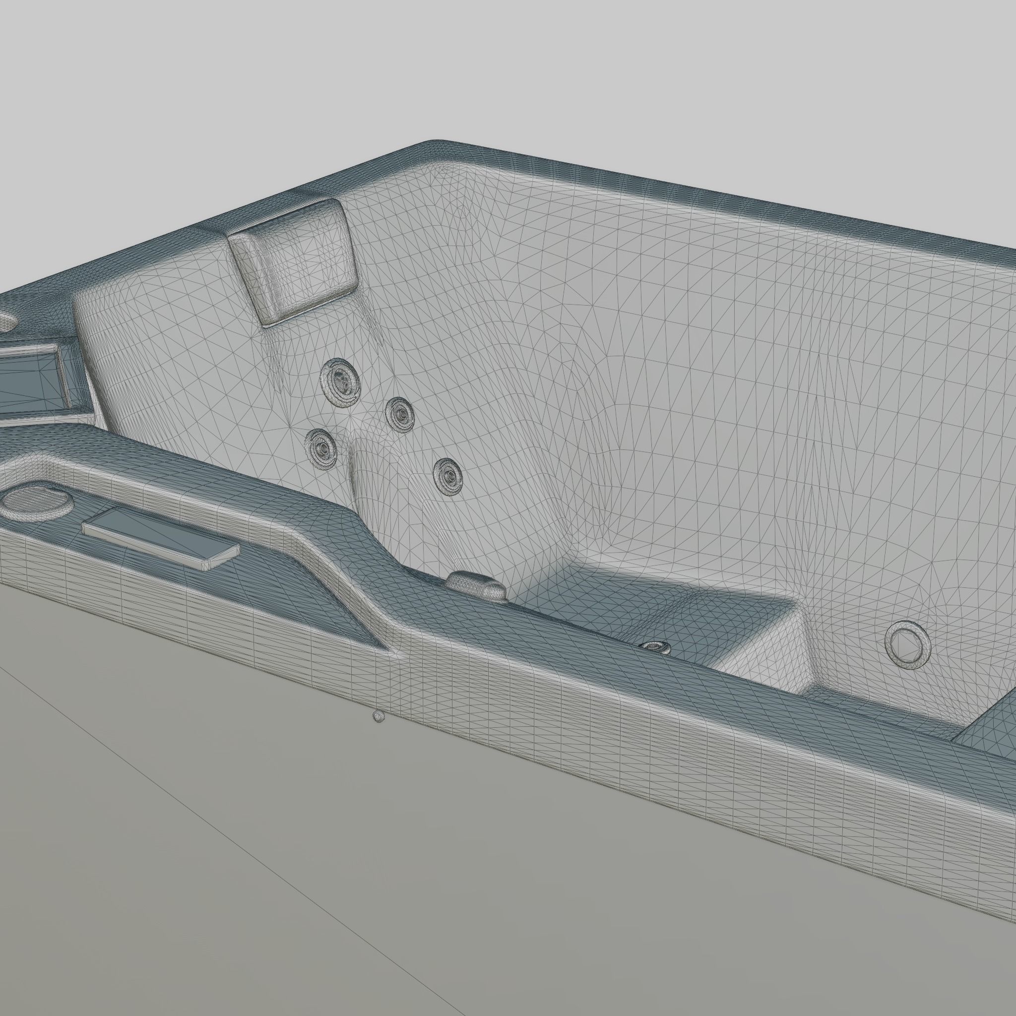 3D model 3D model of Hot Tub Jacuzzi MSPA Hafjell VR / AR / low-poly ...