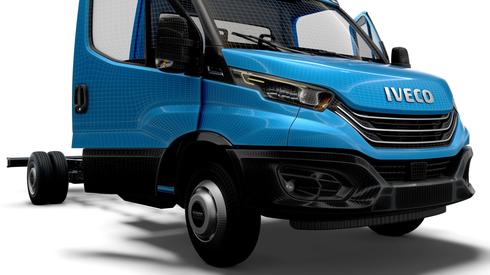 Iveco Daily Single Cab HQ Interior L5 Chassis 2023 3D model | CGTrader