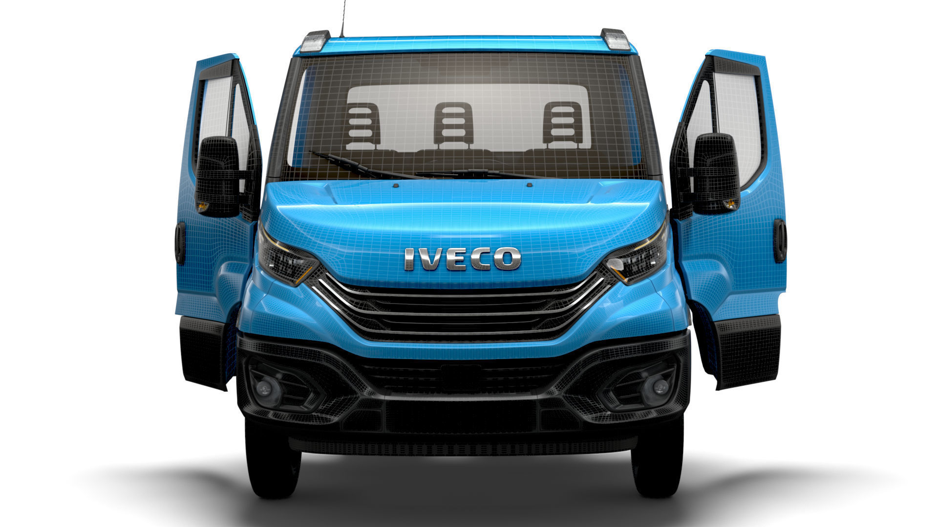 Iveco Daily Single Cab HQ Interior L3 Chassis 2023 3D model | CGTrader