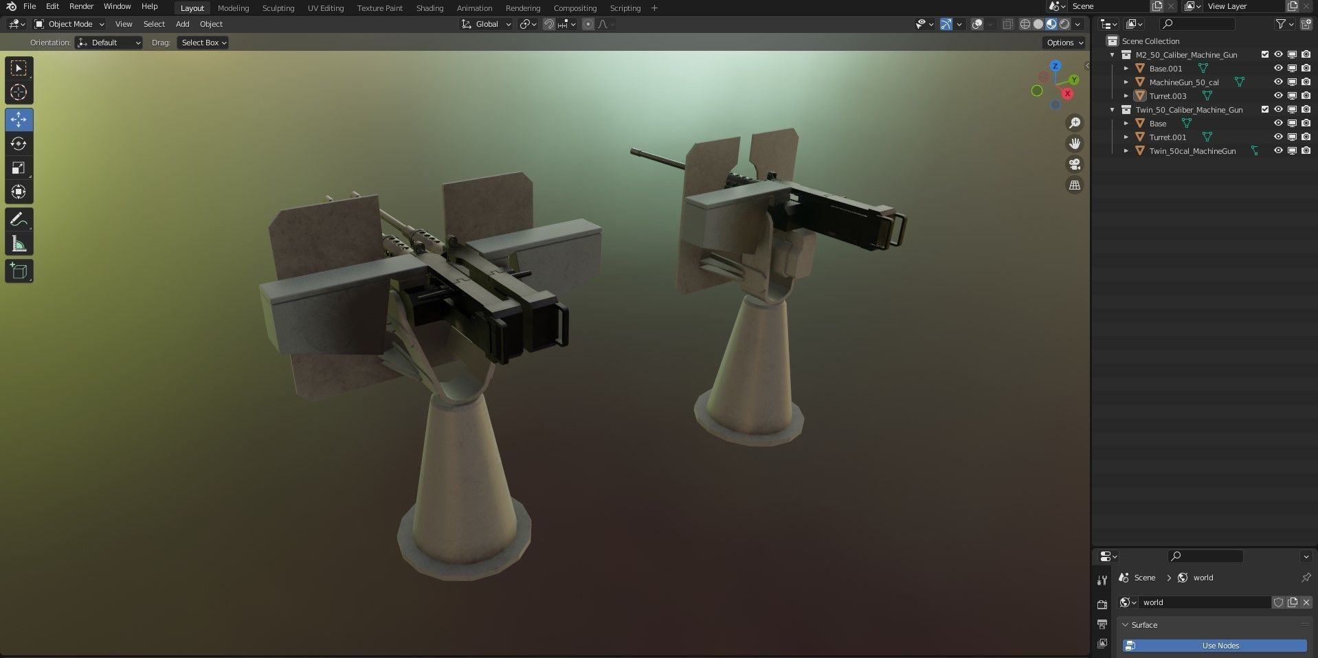 50 Caliber Machine Gun 3D model | CGTrader