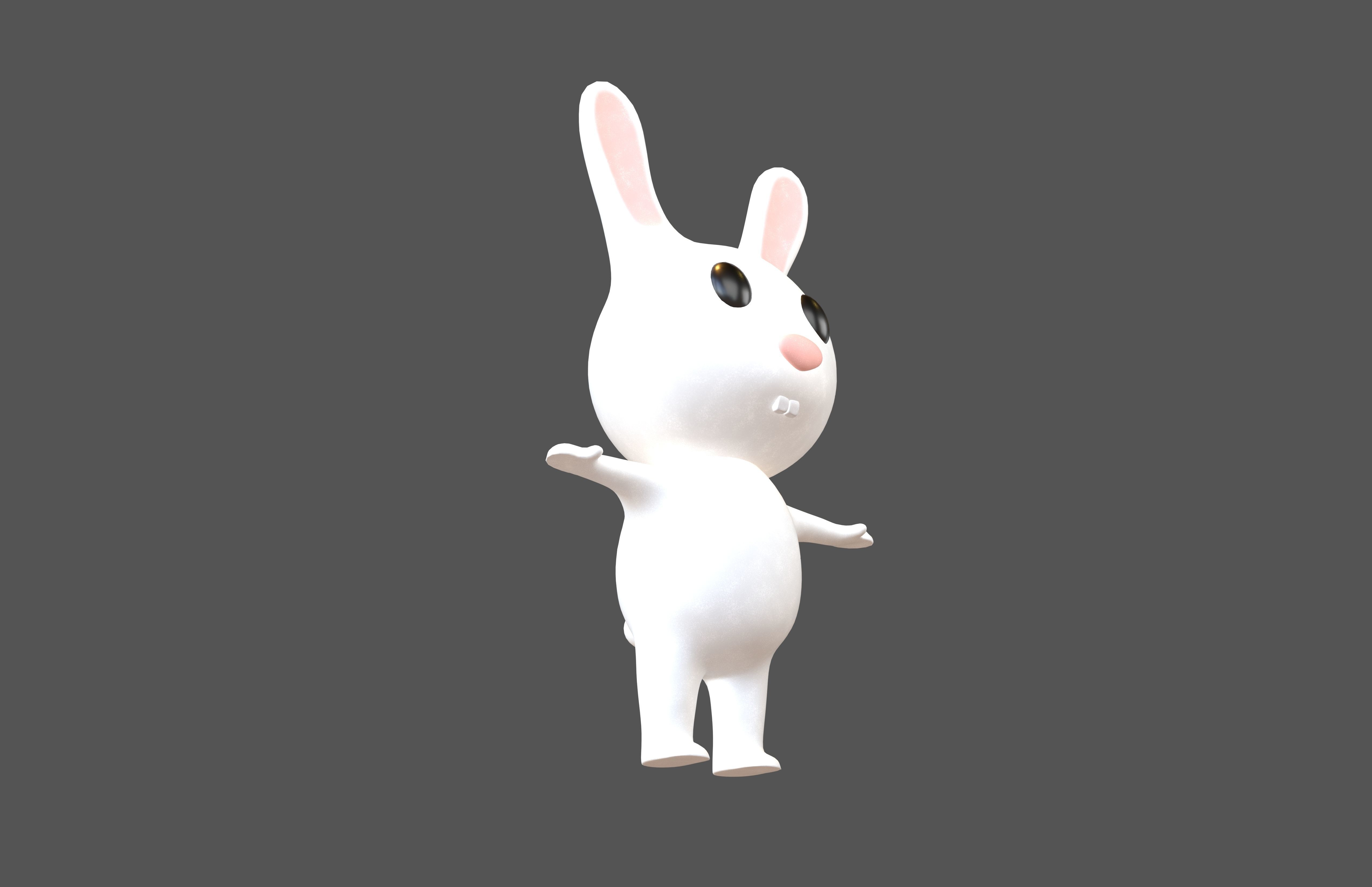 3D model Cartoon Animals Rabbit Character v1 001 VR / AR / low-poly ...