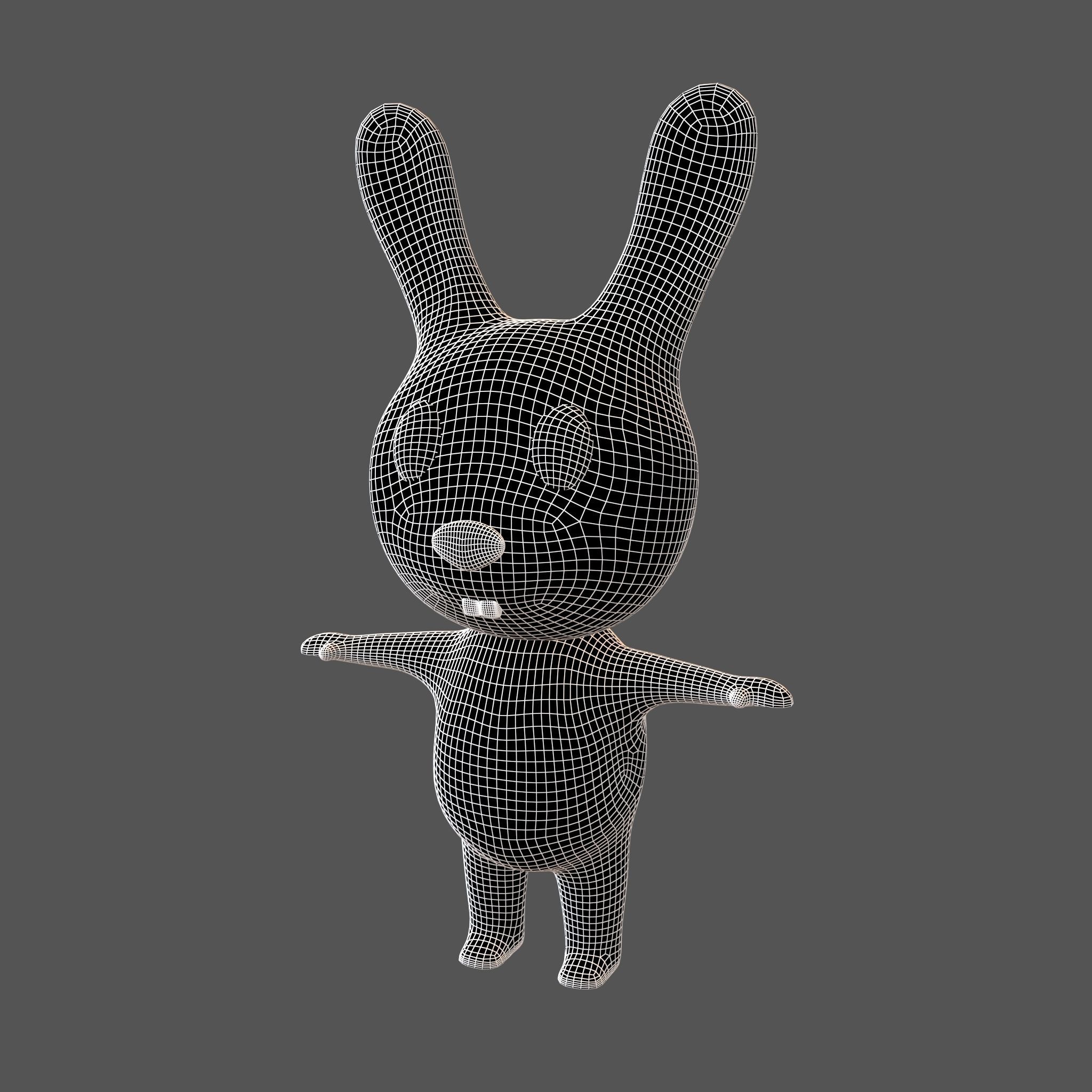 3D model Cartoon Animals Rabbit Character v1 006 VR / AR / low-poly ...
