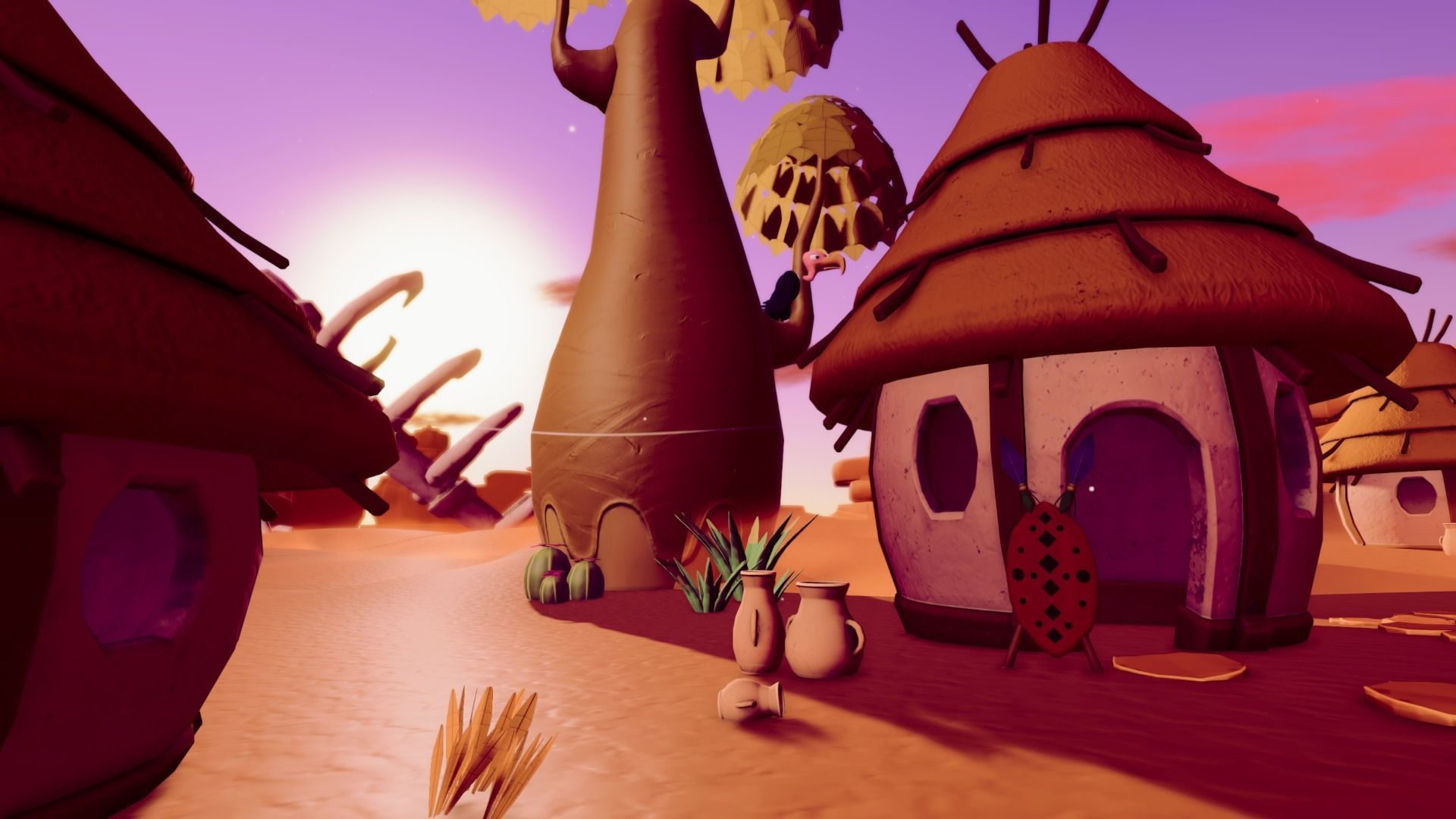 3D model Cartoon Style African Themed Pack Unity URP VR / AR / low-poly ...