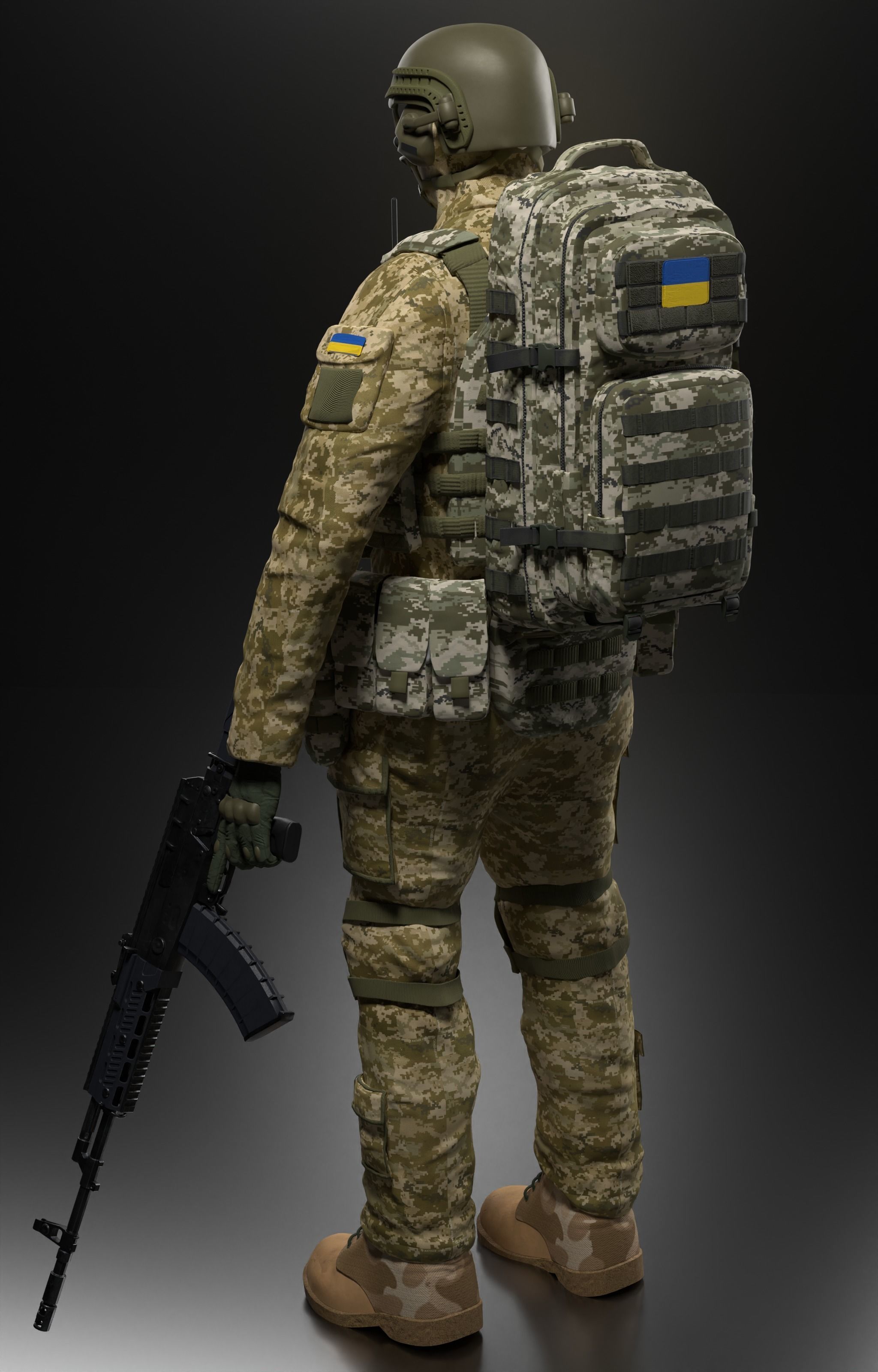 Ukrainian soldier 3D model | CGTrader