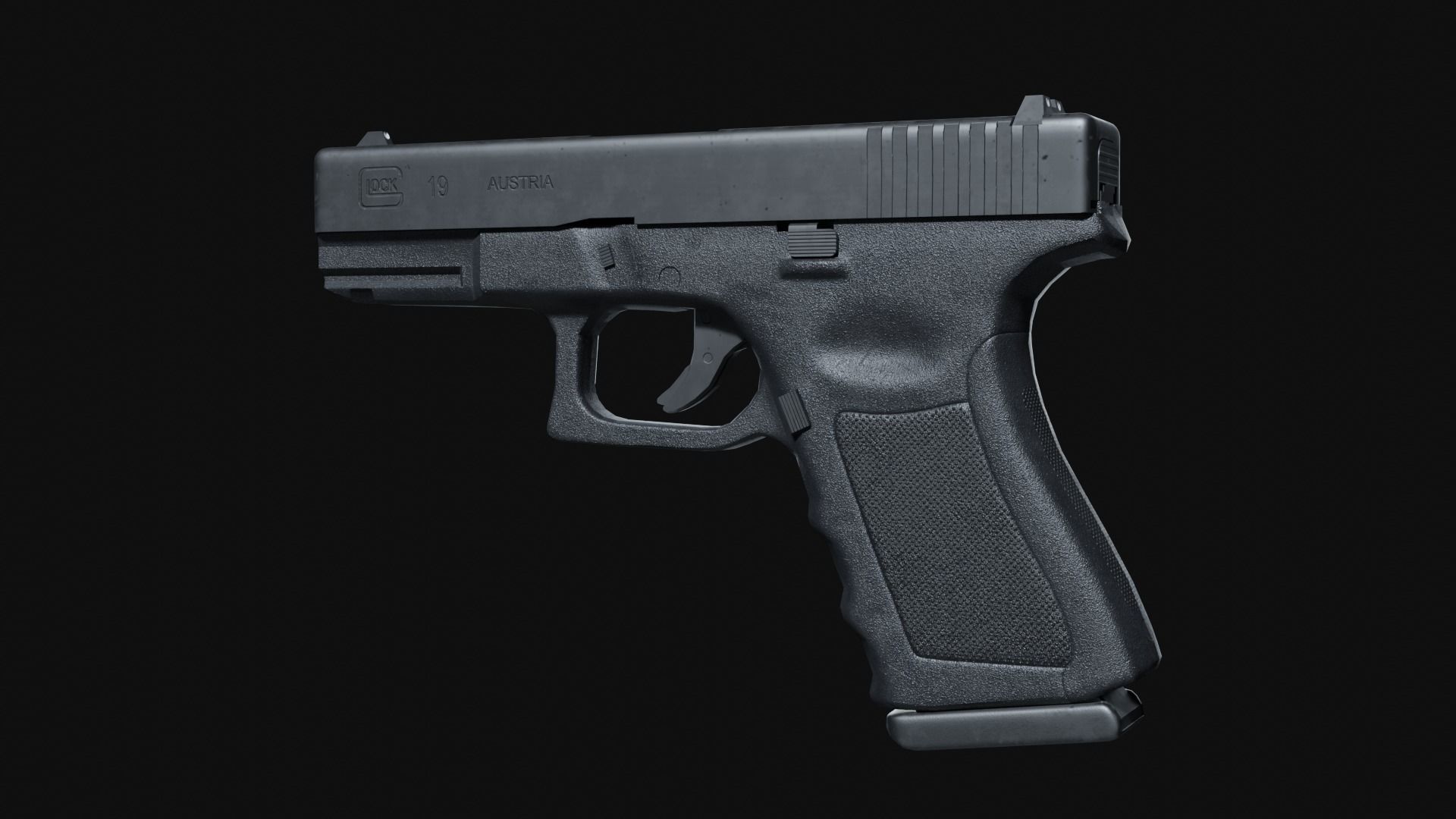 Glock 19 Semi Automatic Pistol 9mm free VR / AR / low-poly 3D model ...