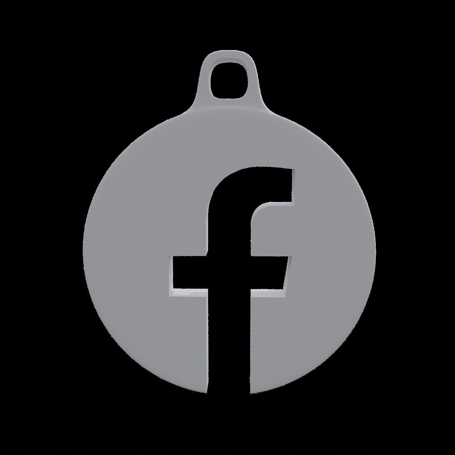 Facebook logo keychain for Print 3D model 3D printable | CGTrader