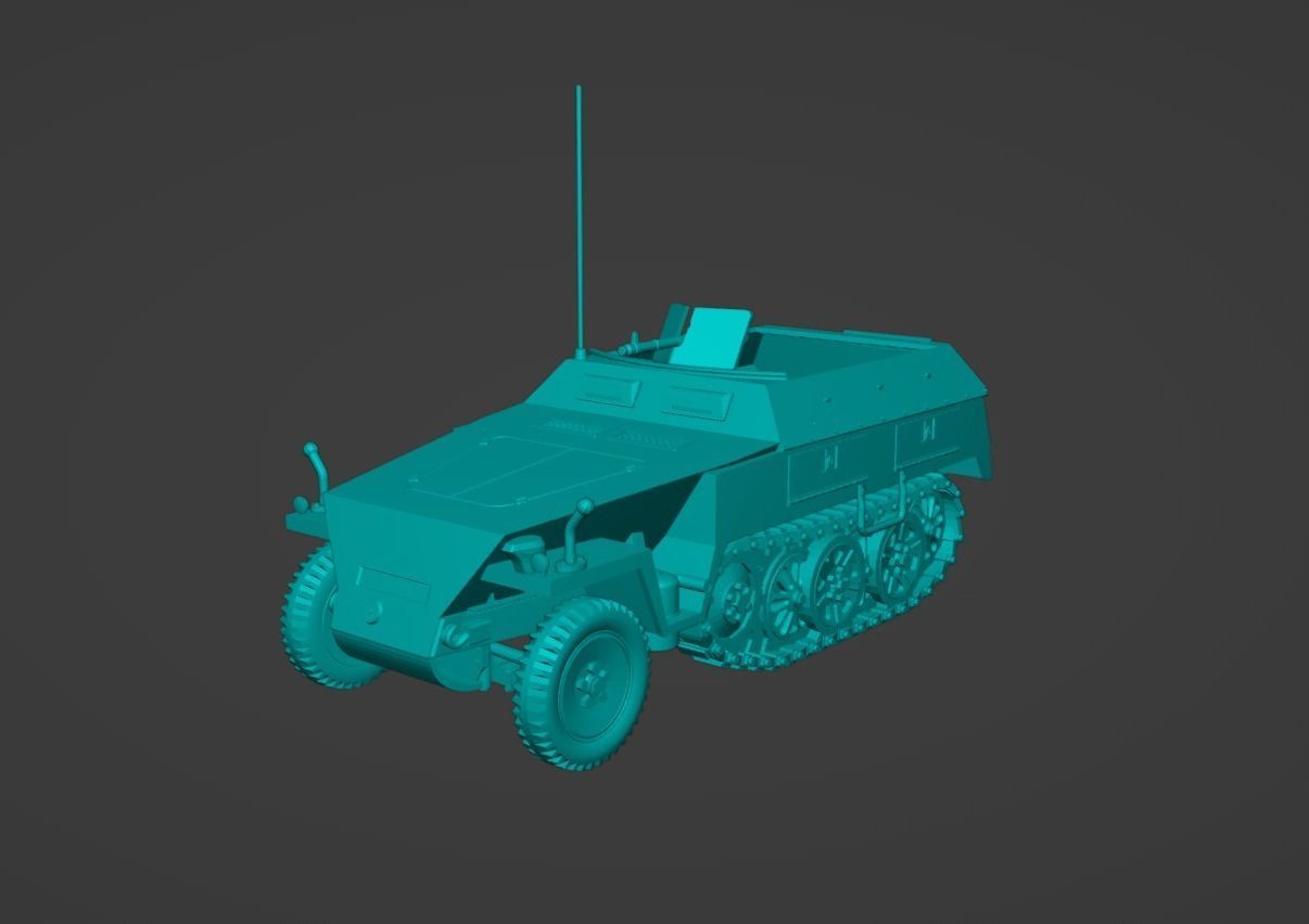 1-32 scale Sd Kfz 250-1 Neu Halftrack Armored Personnel Carrier free 3D ...
