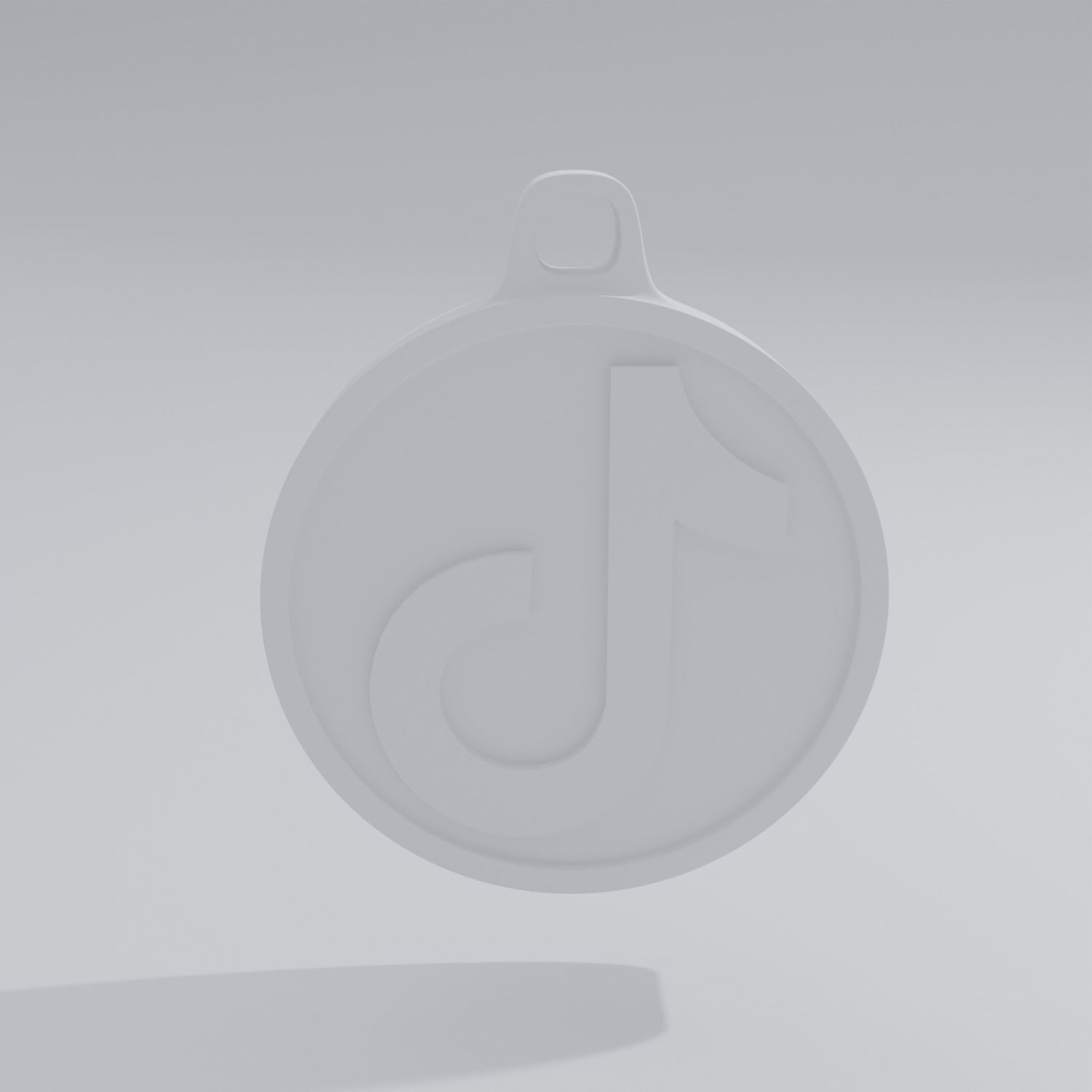 TikTok logo keychain for print 3D model 3D printable | CGTrader