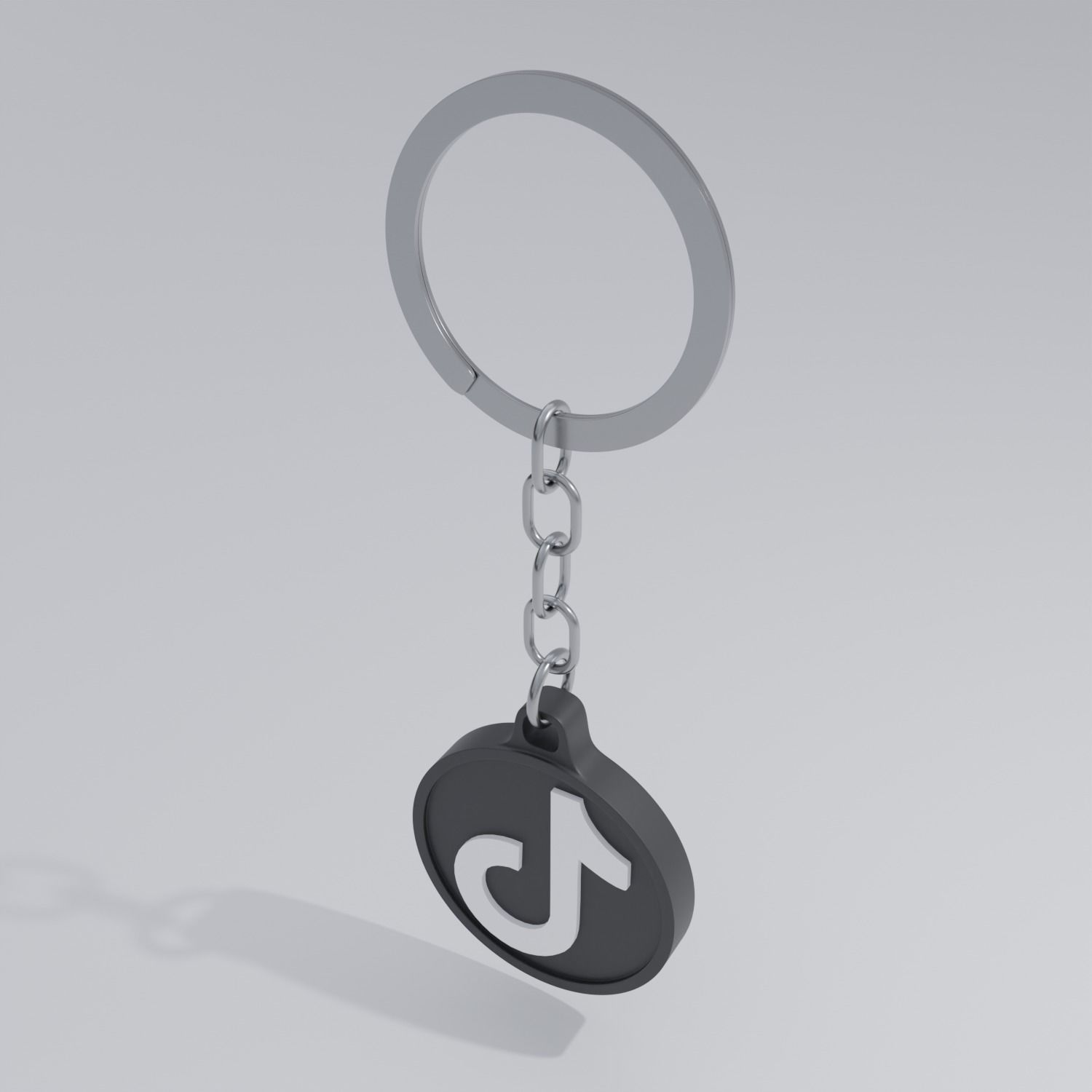 TikTok logo keychain for print 3D model 3D printable | CGTrader