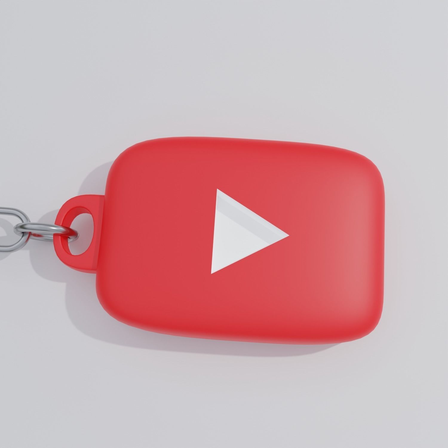 YouTube logo keychain for print 3D model 3D printable | CGTrader