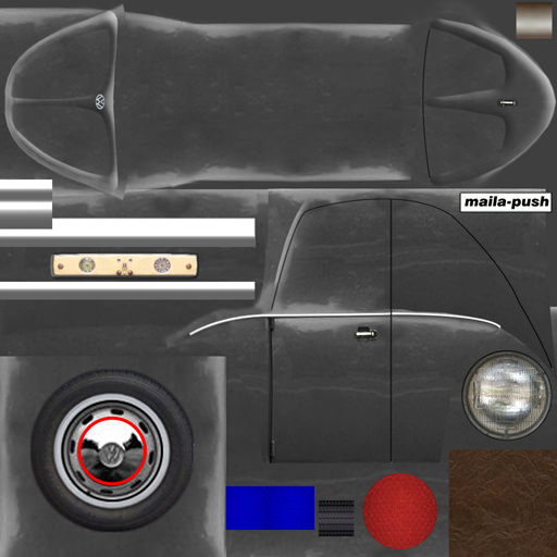 VW Beetle Split Window 3D model | CGTrader