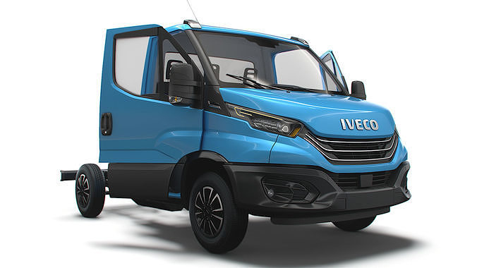 Iveco Daily Single Cab HQ Interior L1 Chassis 2023 3D model | CGTrader