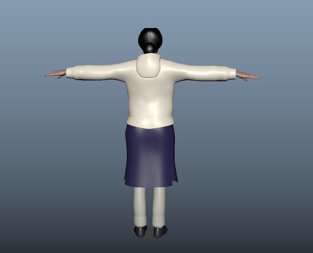 3D model Cartoon Woman Rigged VR / AR / low-poly | CGTrader