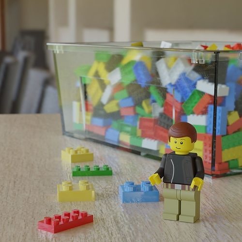 3D model Lego Person Rigged zip file with a file for each step VR / AR ...