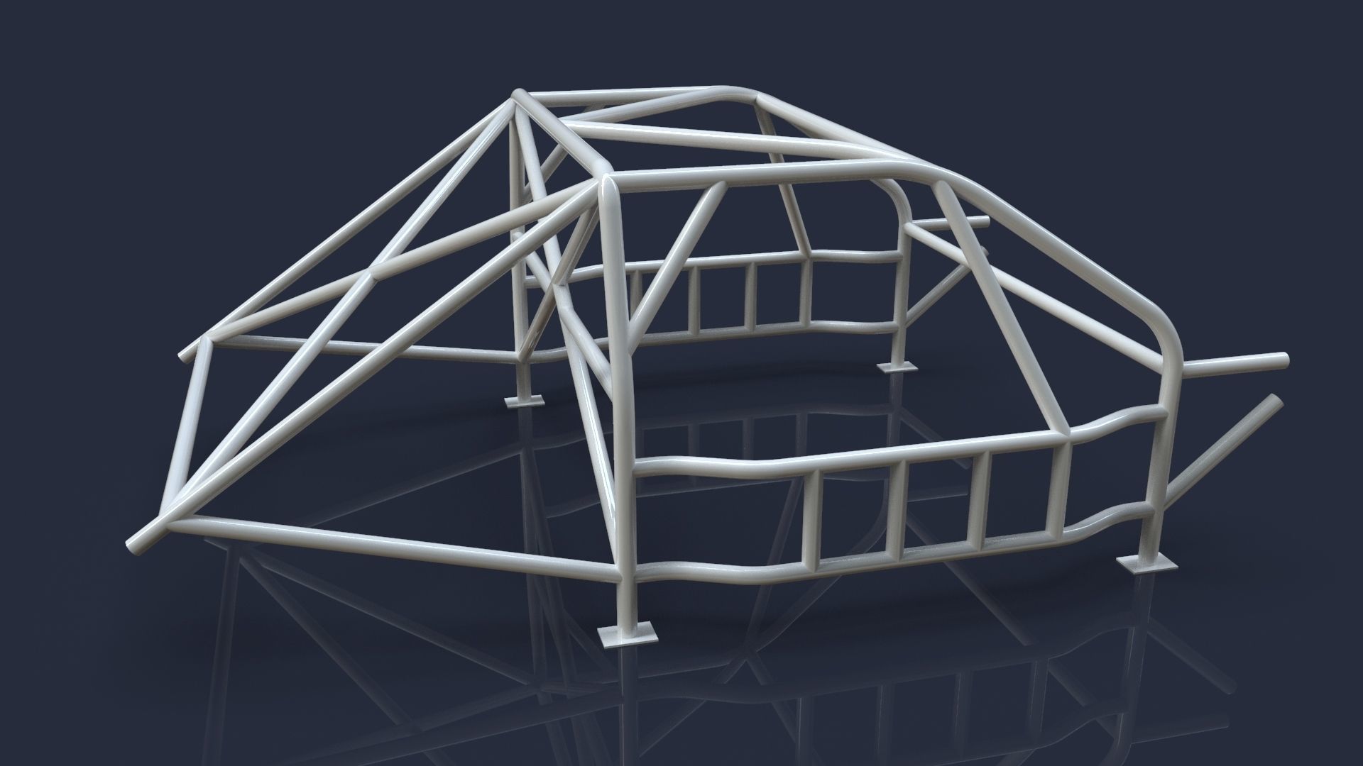 Roll cage V2 - nascar style 3D model | CGTrader