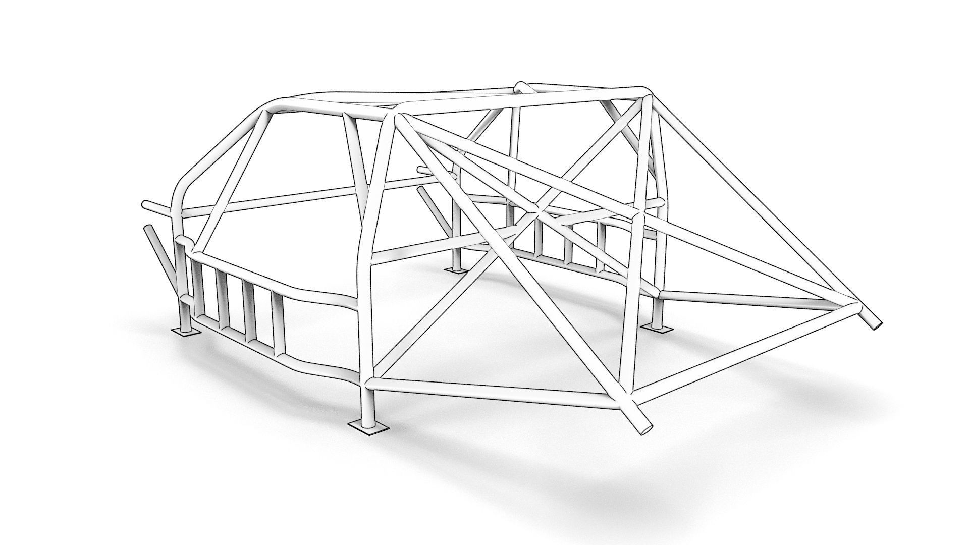Roll cage V2 - nascar style 3D model | CGTrader