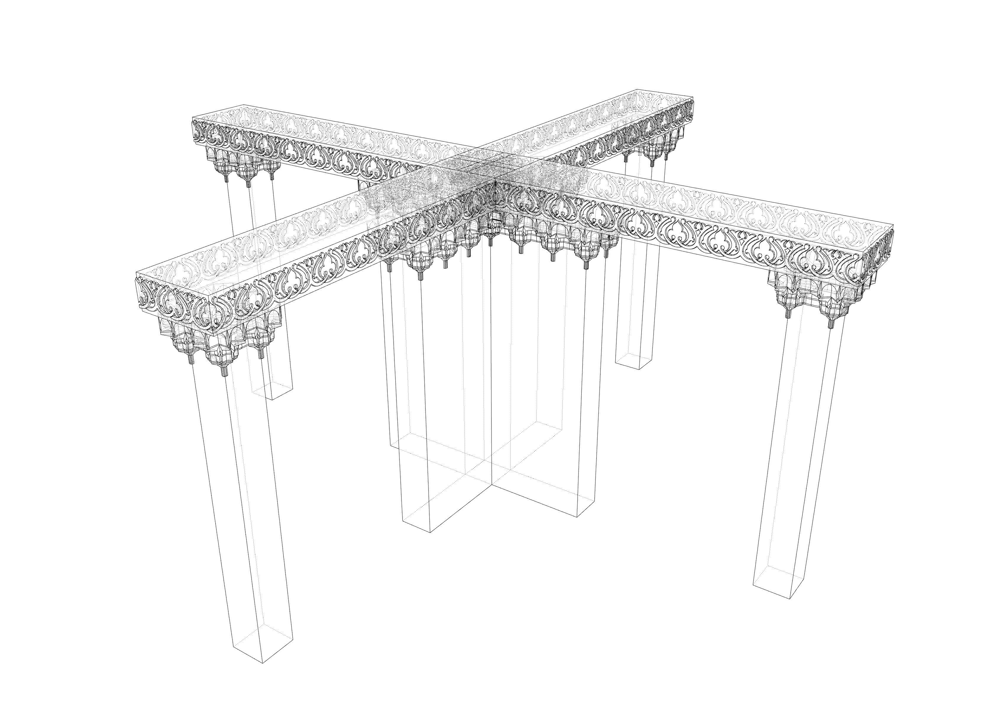 3D model Mukarnas - muqarnas column - 3d model VR / AR / low-poly ...
