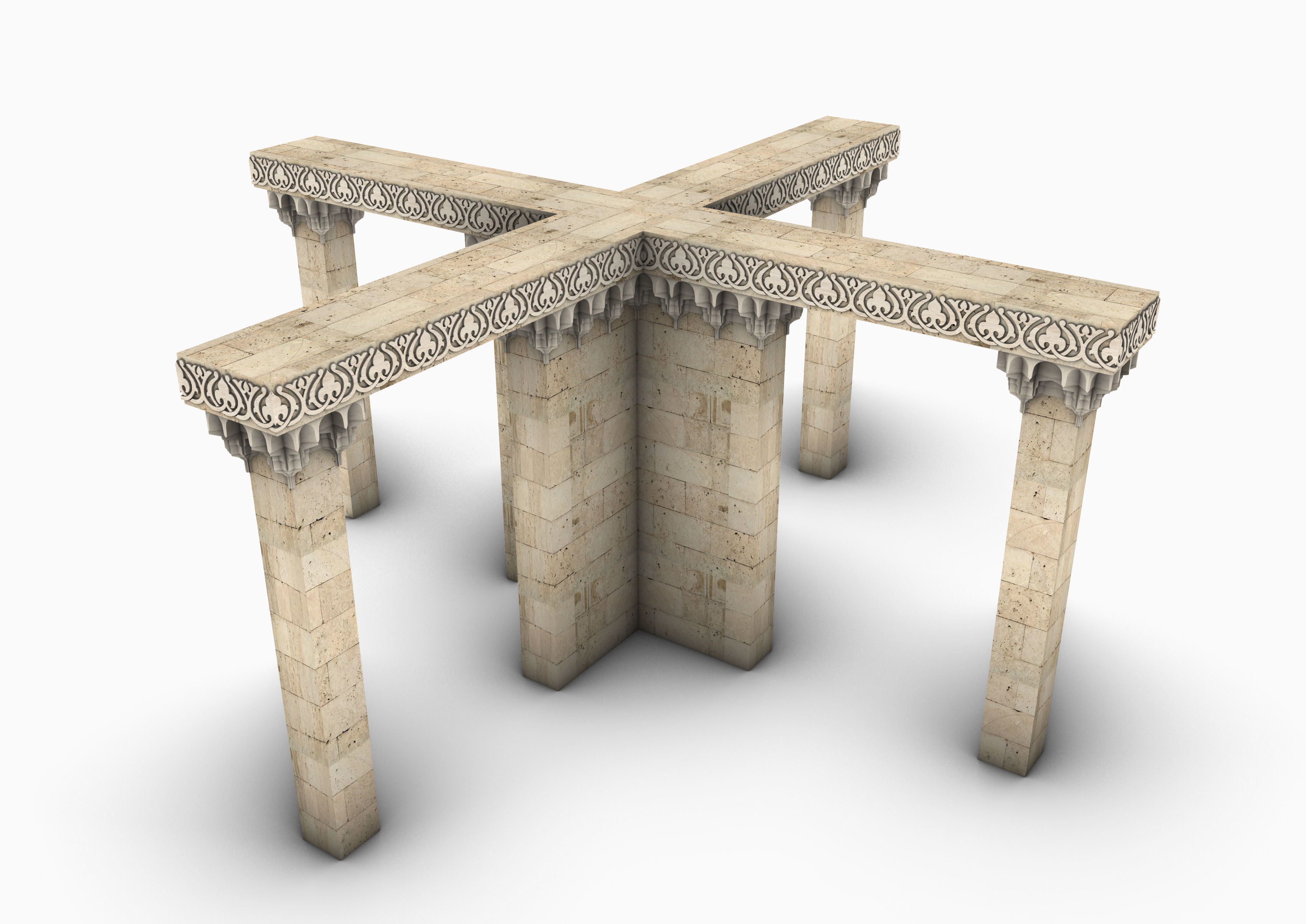 3D model Mukarnas - muqarnas column - 3d model VR / AR / low-poly ...