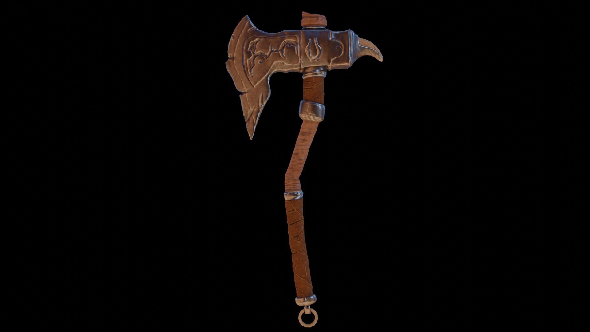 3D model Stylized Axe - WarAxe - 4K Textures VR / AR / low-poly | CGTrader