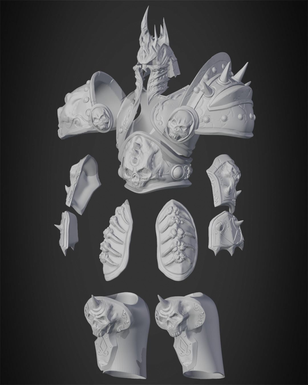 World of Warcraft Lich King Full Armor for Cosplay 3D model 3D ...