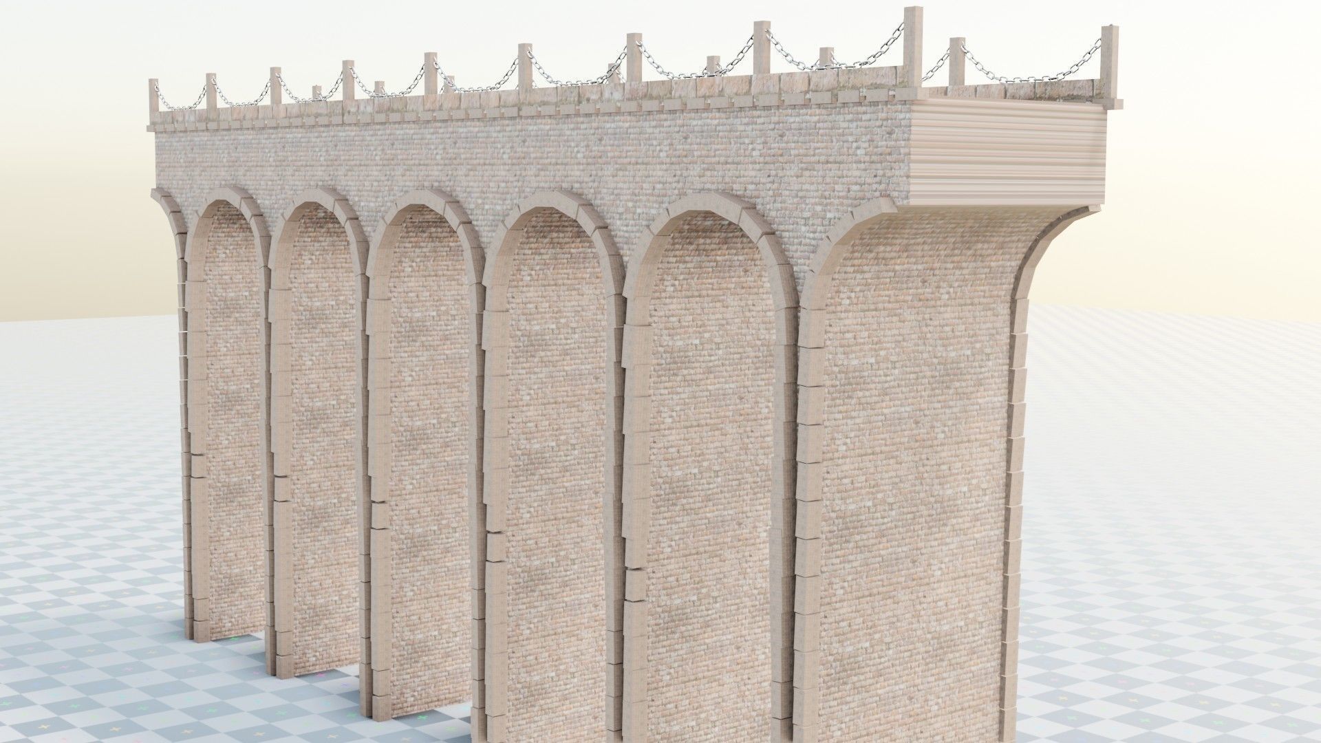 geometry nodes procedural medieval bridge generator 3D model | CGTrader