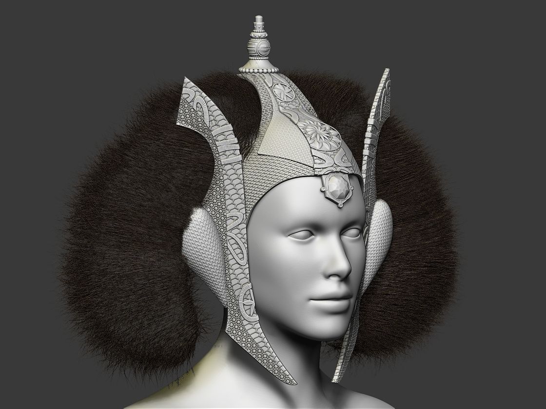 Queen Amidala Tiara 3d digital download 3D model 3D printable | CGTrader