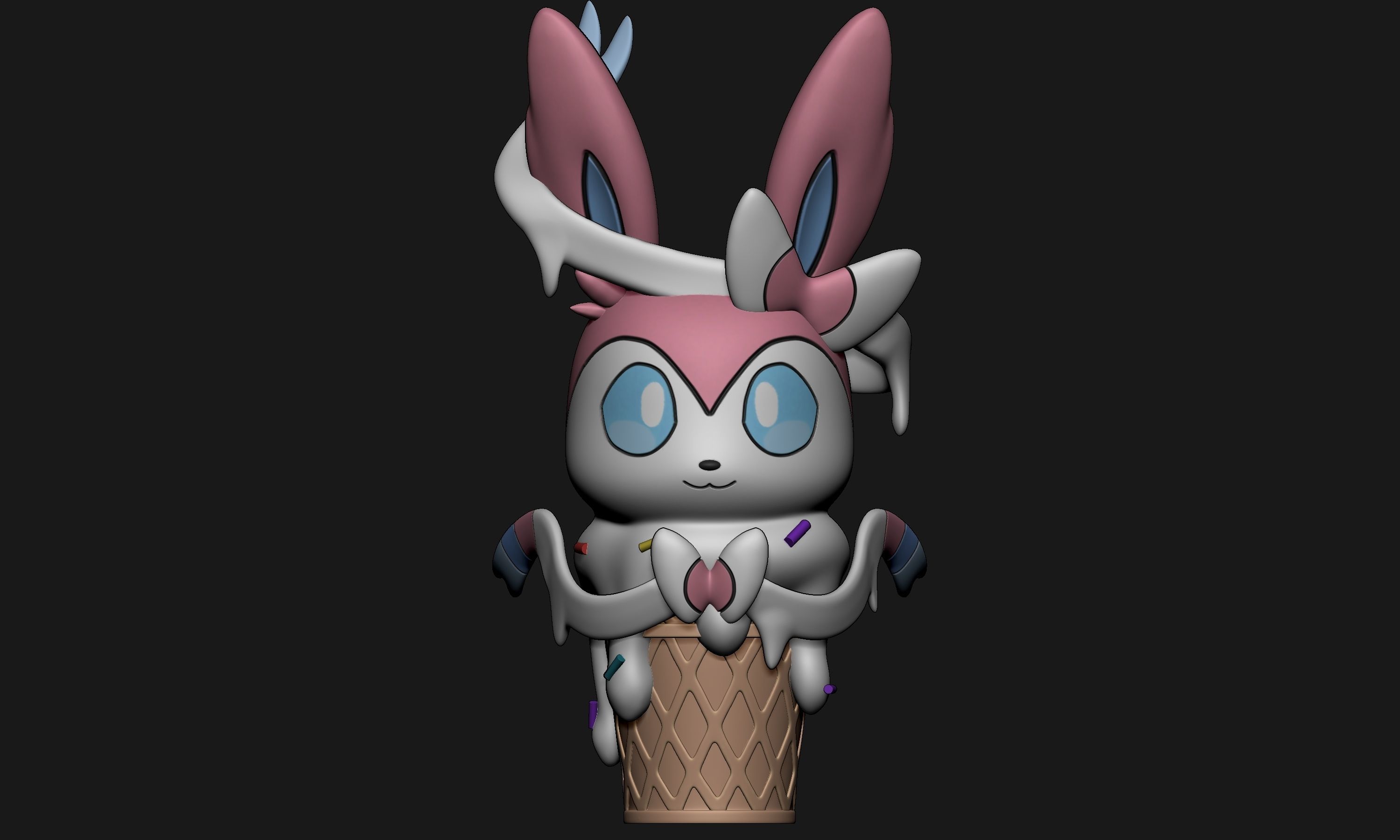Pokemon - Ice Cream Sylveon 3D model 3D printable | CGTrader