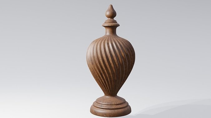 Wooden finial 3D model 3D printable | CGTrader