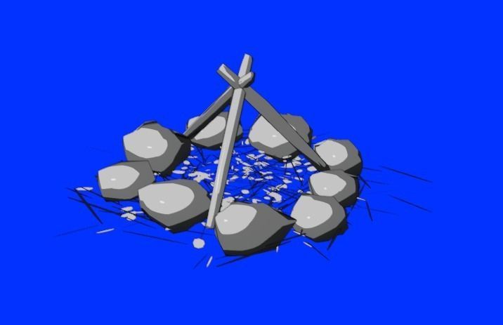 3D model Unlit Survival Firepit Game Ready VR / AR / low-poly | CGTrader
