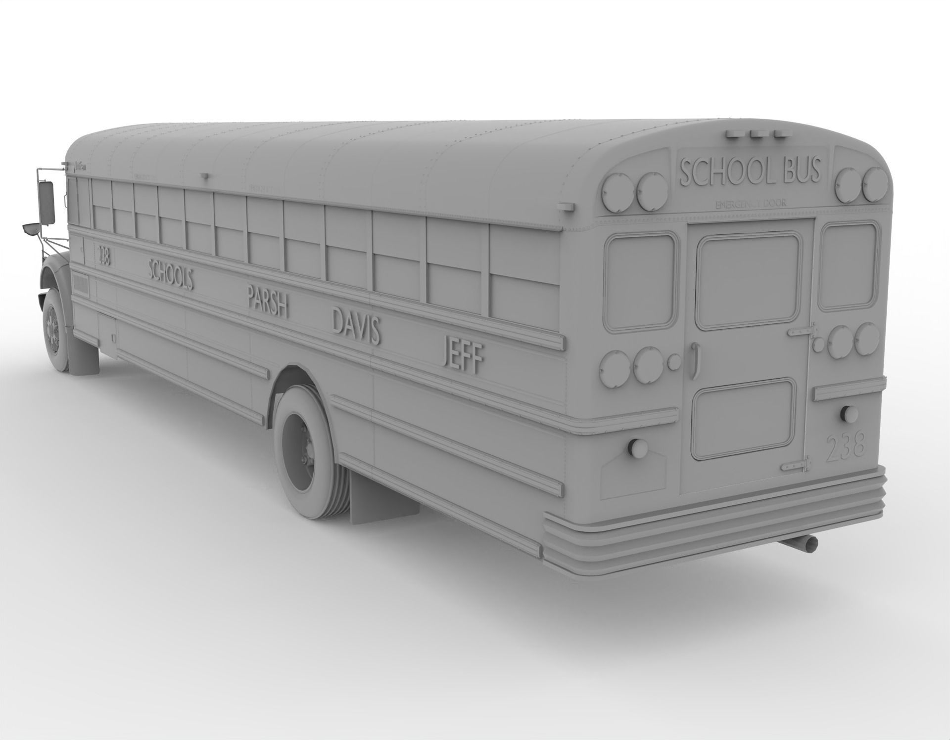 Ward Amtran School Bus 3D model | CGTrader