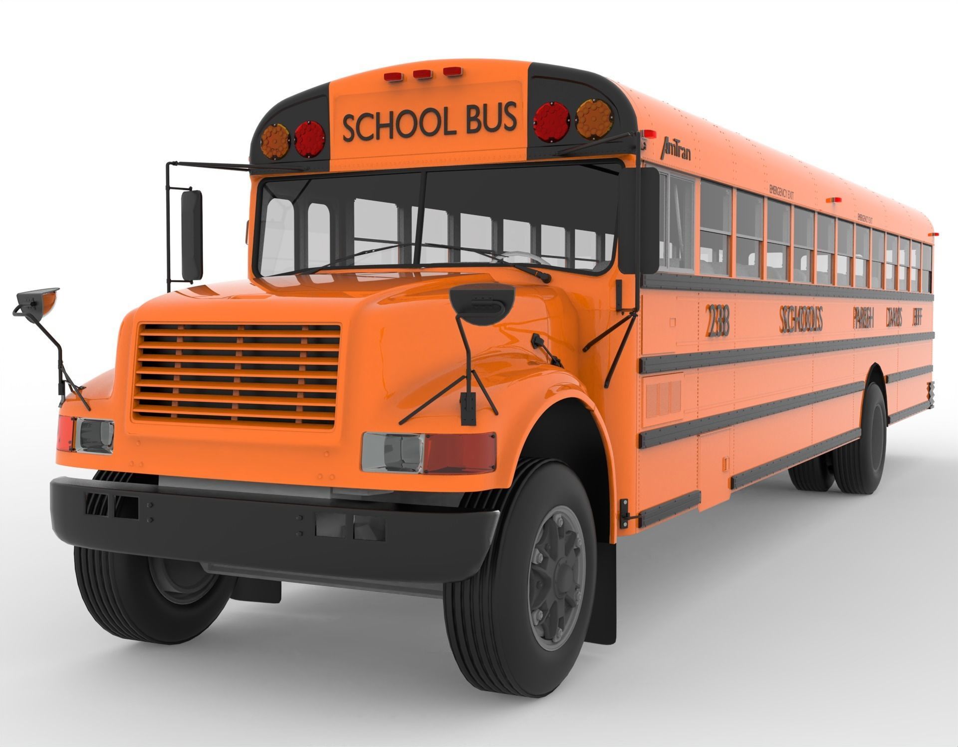 Ward Amtran School Bus 3D model | CGTrader