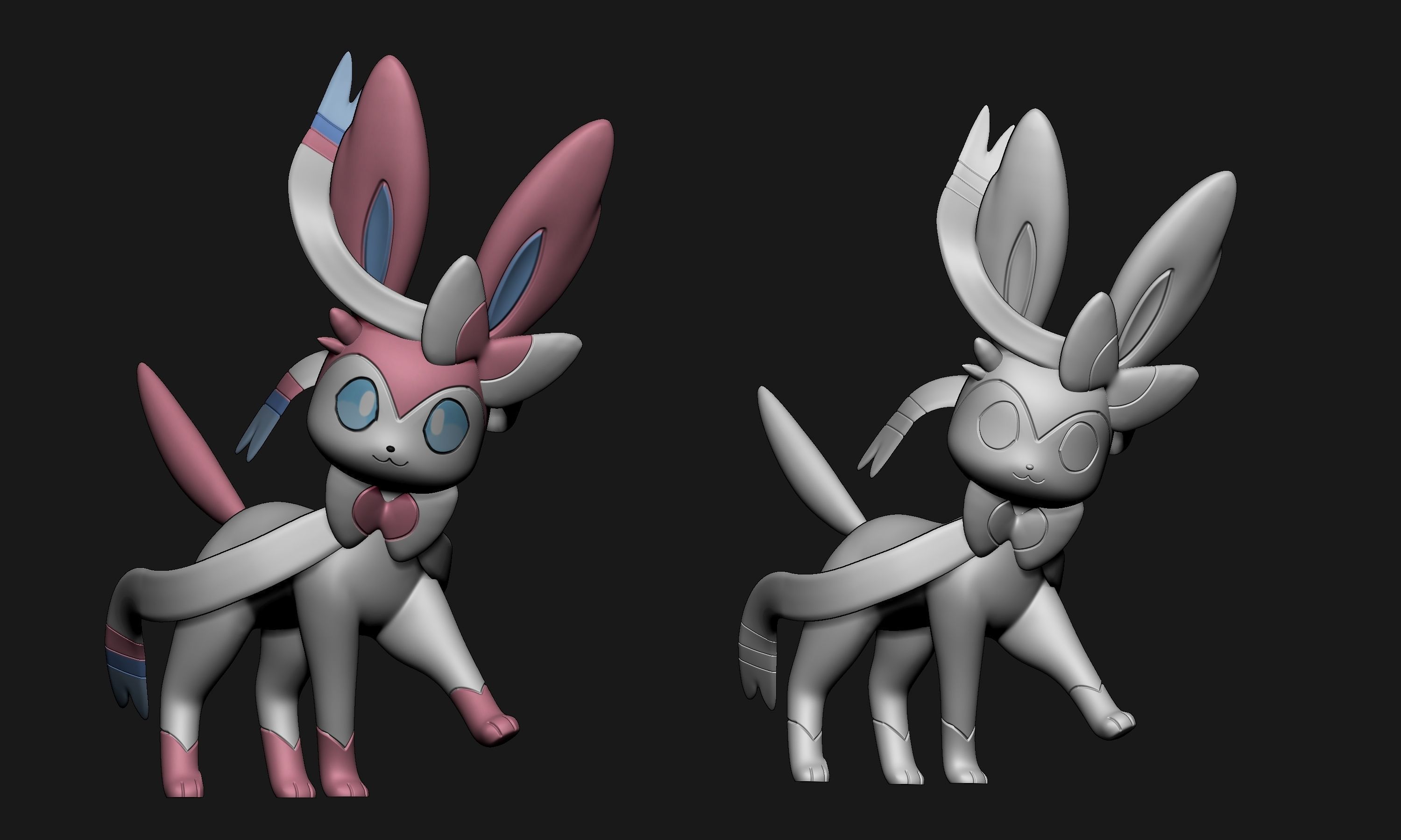 Pokemon - Sylveon New Version 3D model 3D printable | CGTrader