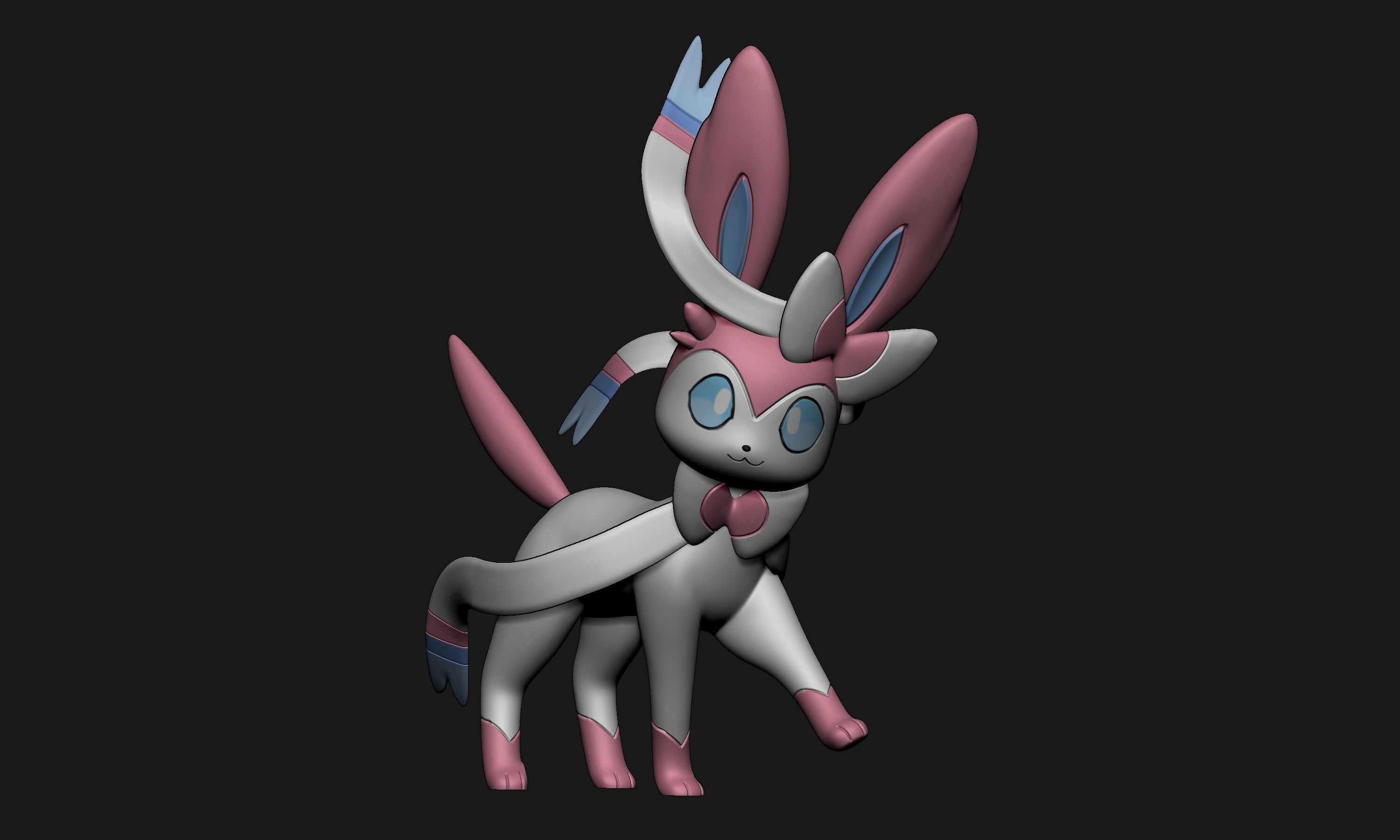 Pokemon - Sylveon New Version 3D model 3D printable | CGTrader