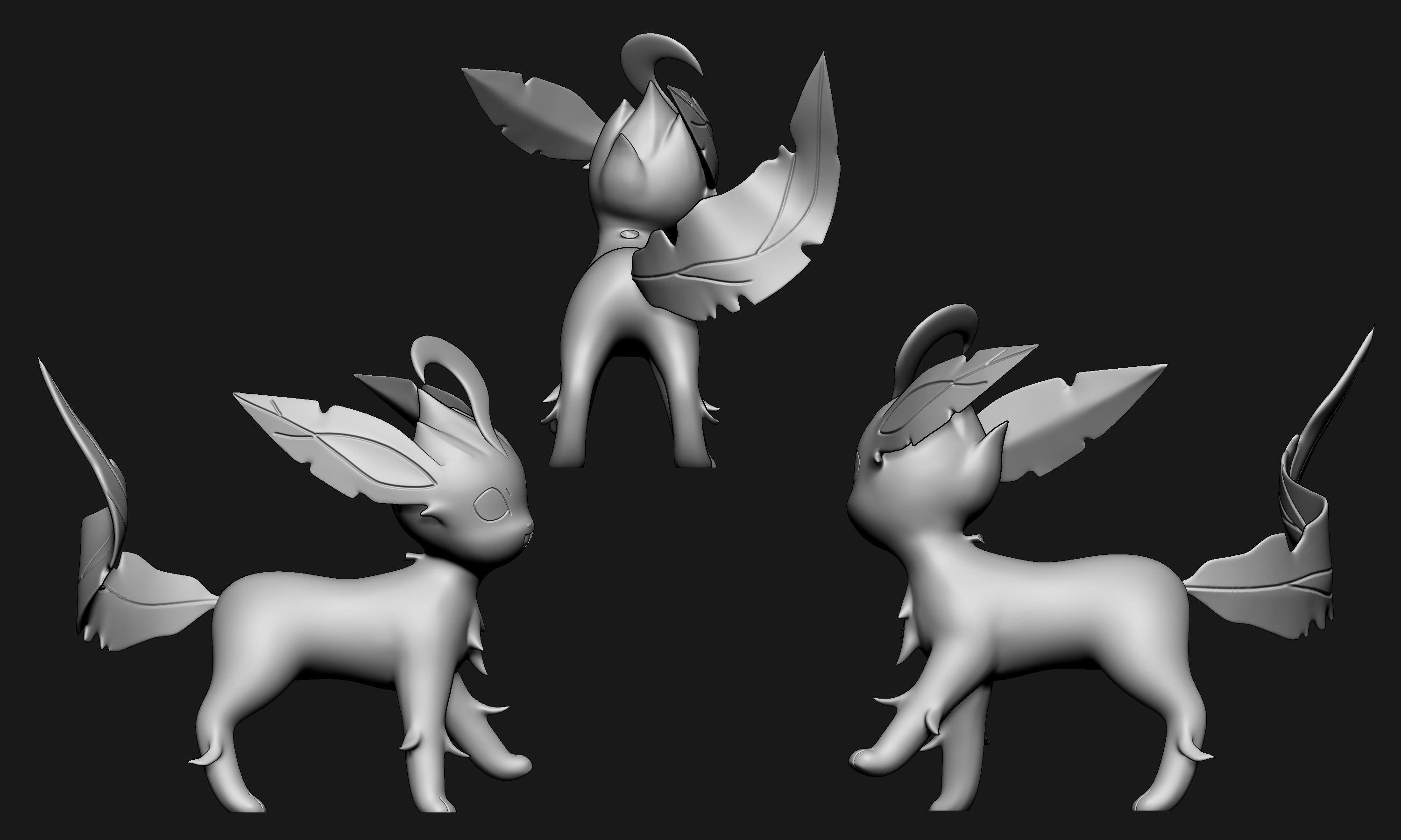 Pokemon - Leafeon New Version 3D model 3D printable | CGTrader