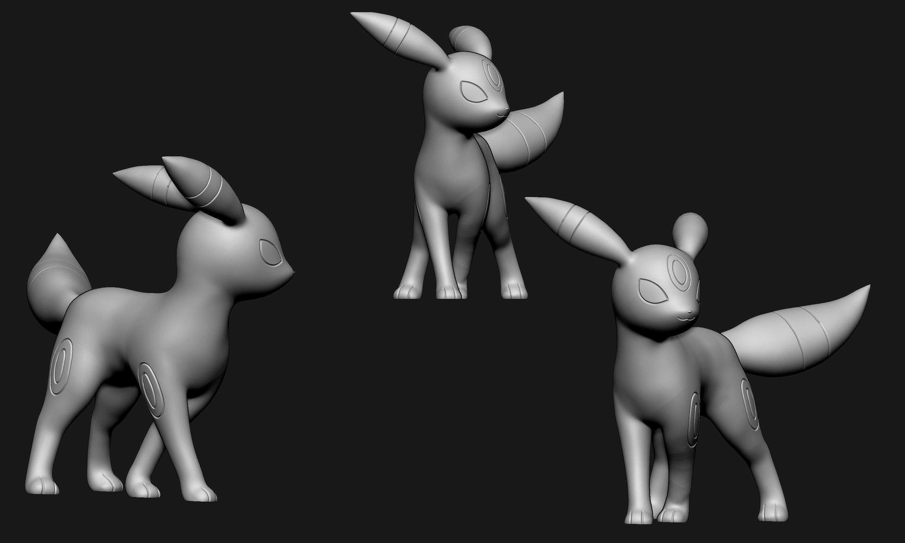 Pokemon - Umbreon New Version 3D model 3D printable | CGTrader