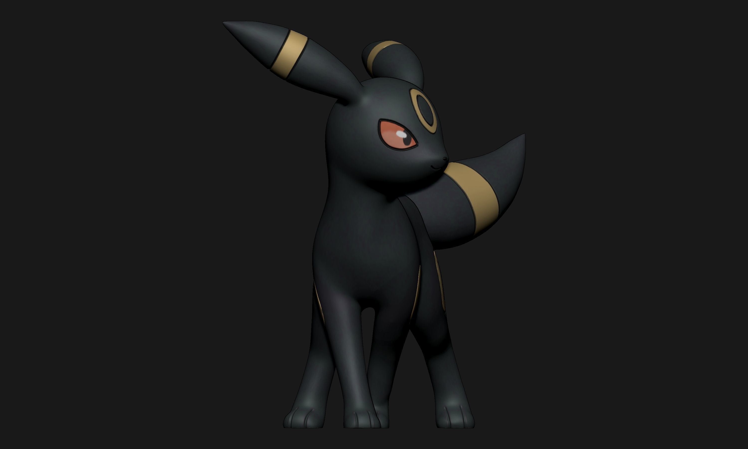 Pokemon - Umbreon New Version 3D model 3D printable | CGTrader