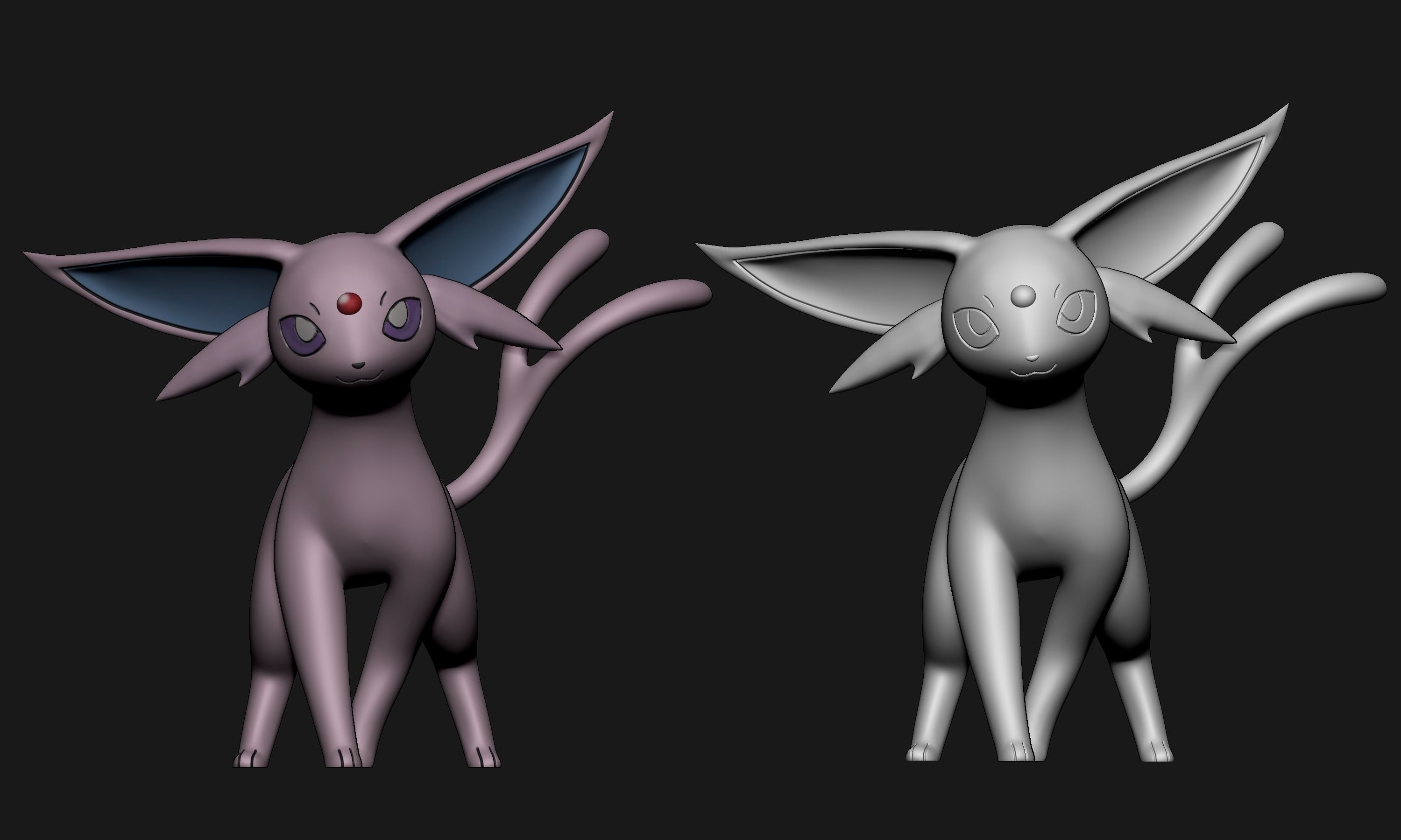 Pokemon - Espeon New Version 3D model 3D printable | CGTrader