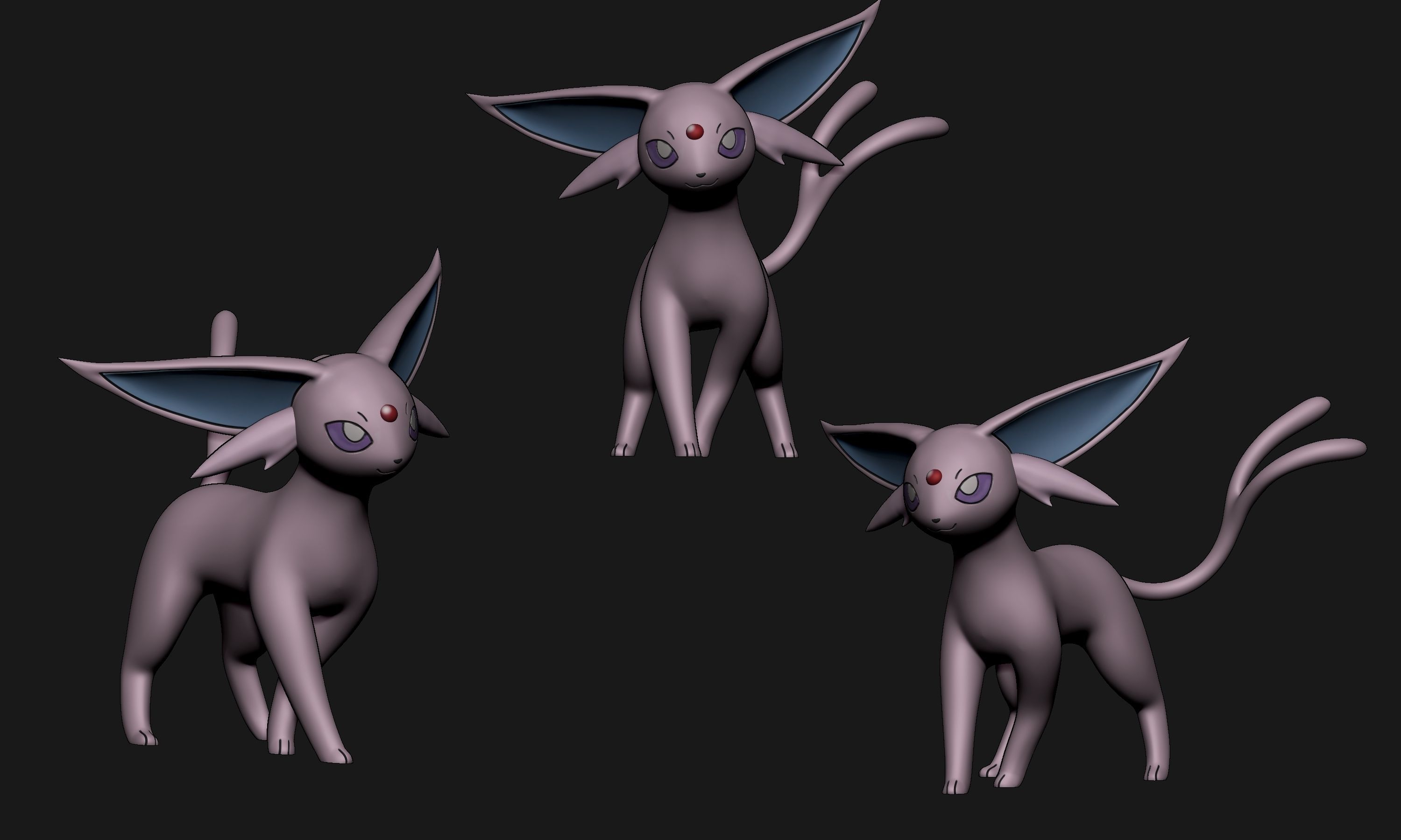 Pokemon - Espeon New Version 3D model 3D printable | CGTrader