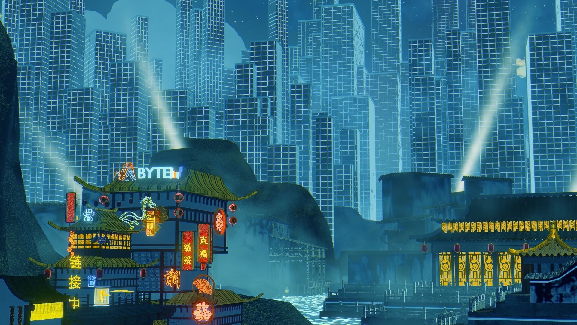 China cyber punk 3D model | CGTrader