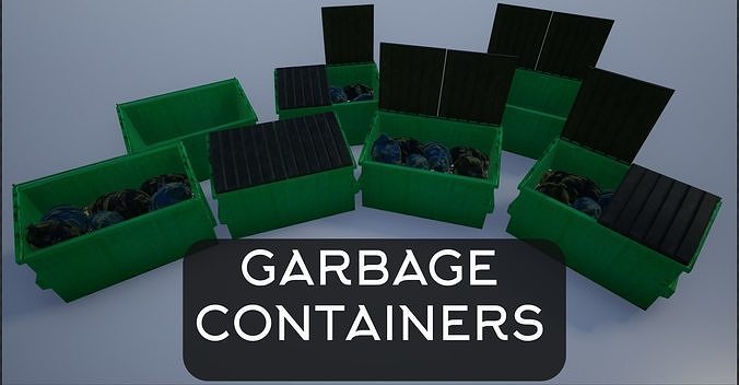 3D model Garbage-Trash Containers-Dumpster VR / AR / low-poly | CGTrader