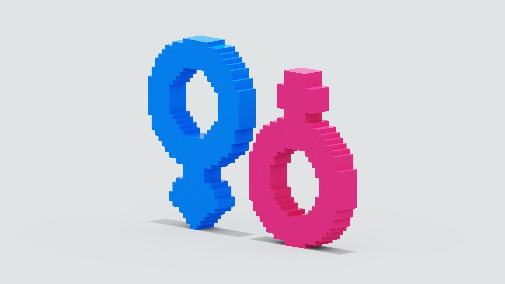 3D model Male and Female Symbol VR / AR / low-poly | CGTrader
