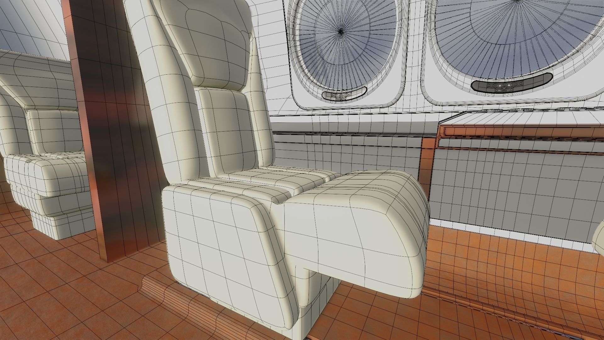 Aircraft interior design bess 90 plane model 3d 3D model | CGTrader