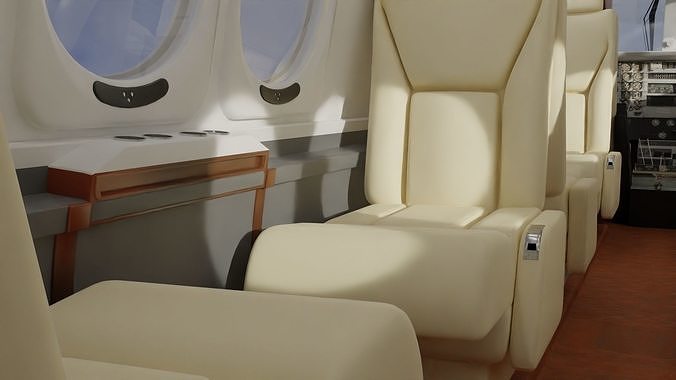 Aircraft interior design bess 90 plane model 3d 3D model | CGTrader