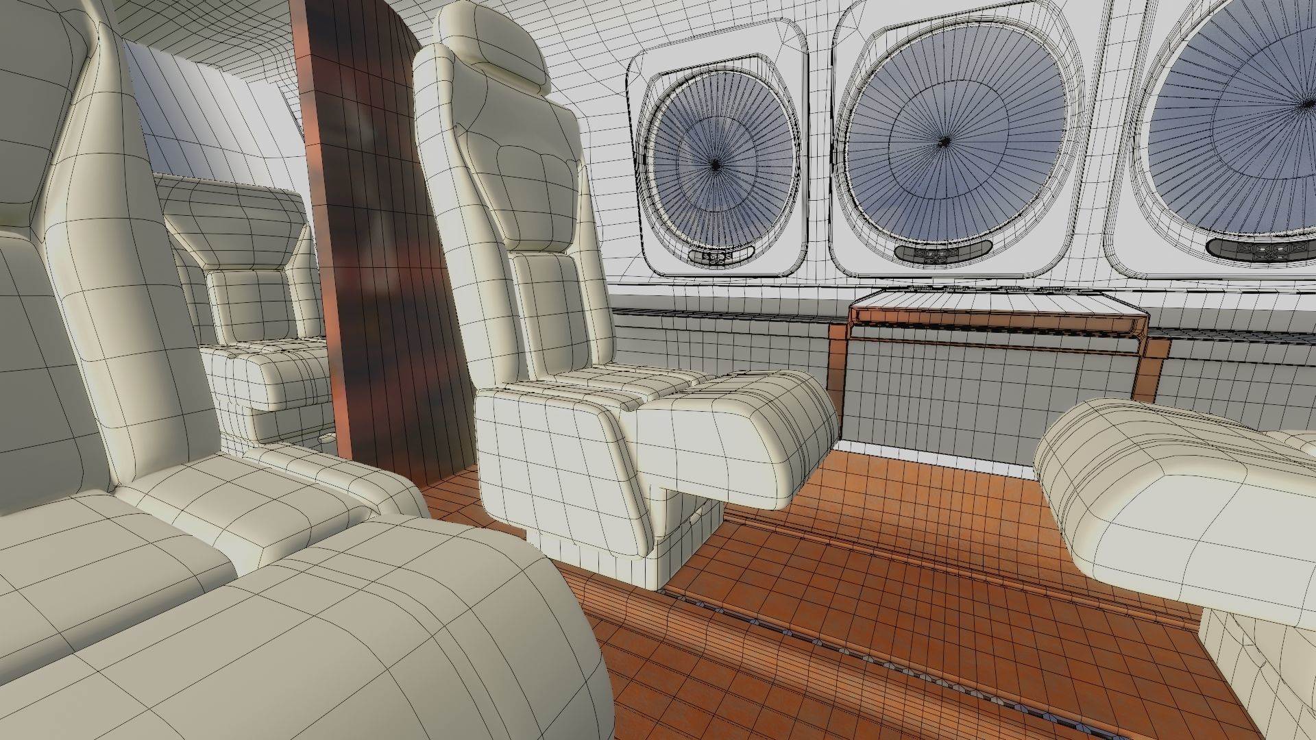 Aircraft interior design bess 90 plane model 3d 3D model | CGTrader
