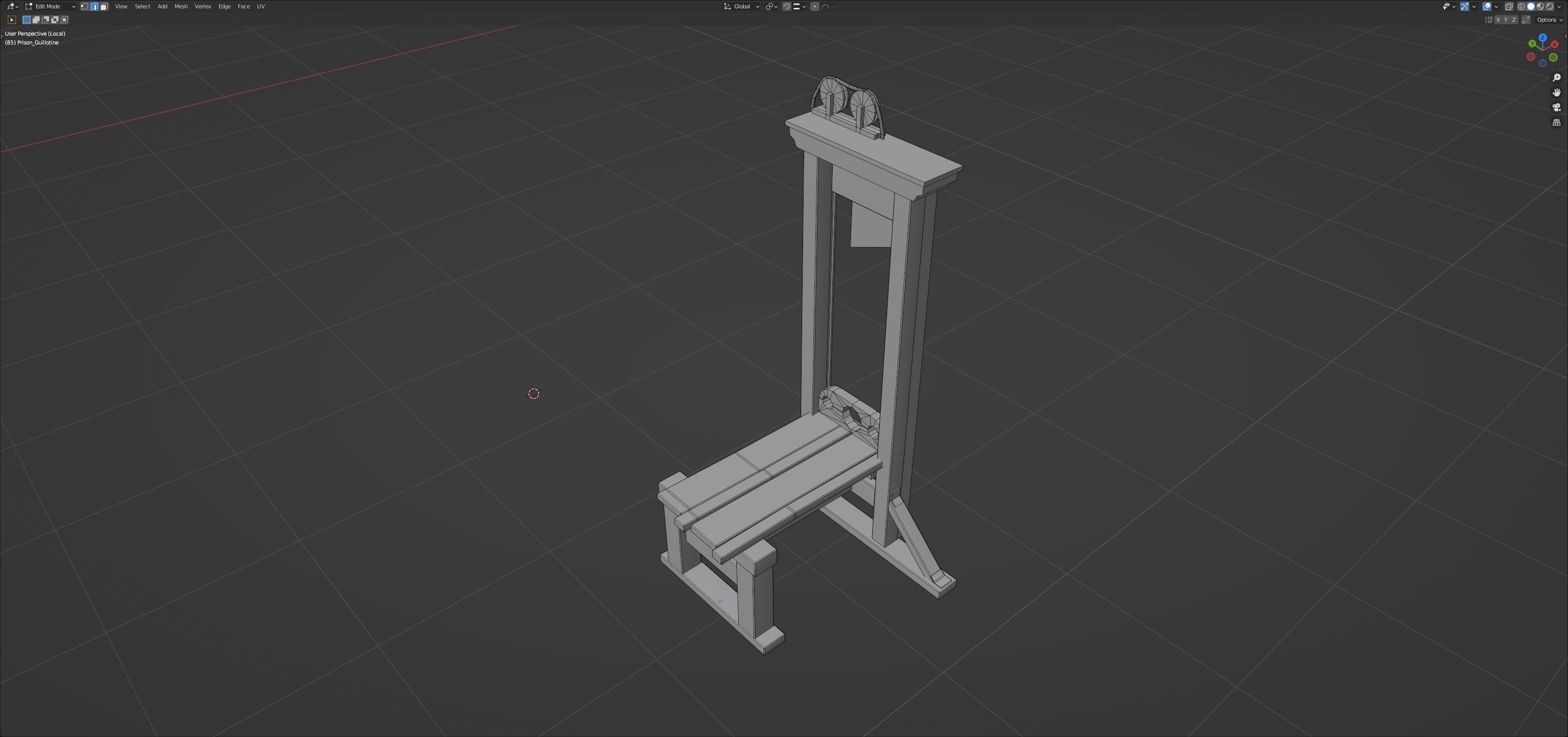 3D model Medieval guillotine VR / AR / low-poly | CGTrader