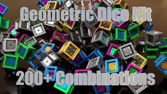 Geometric Dice Kit 3D model 3D printable | CGTrader